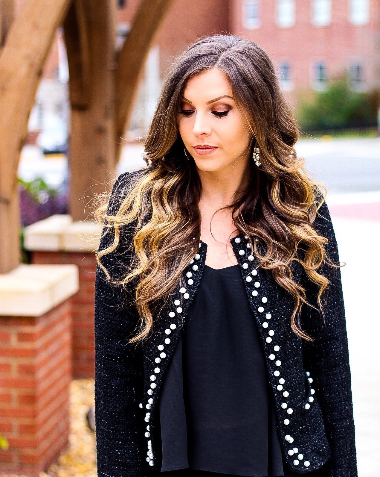 Pearl Trim Tweed Blazer - Vogue for Breakfast Blog